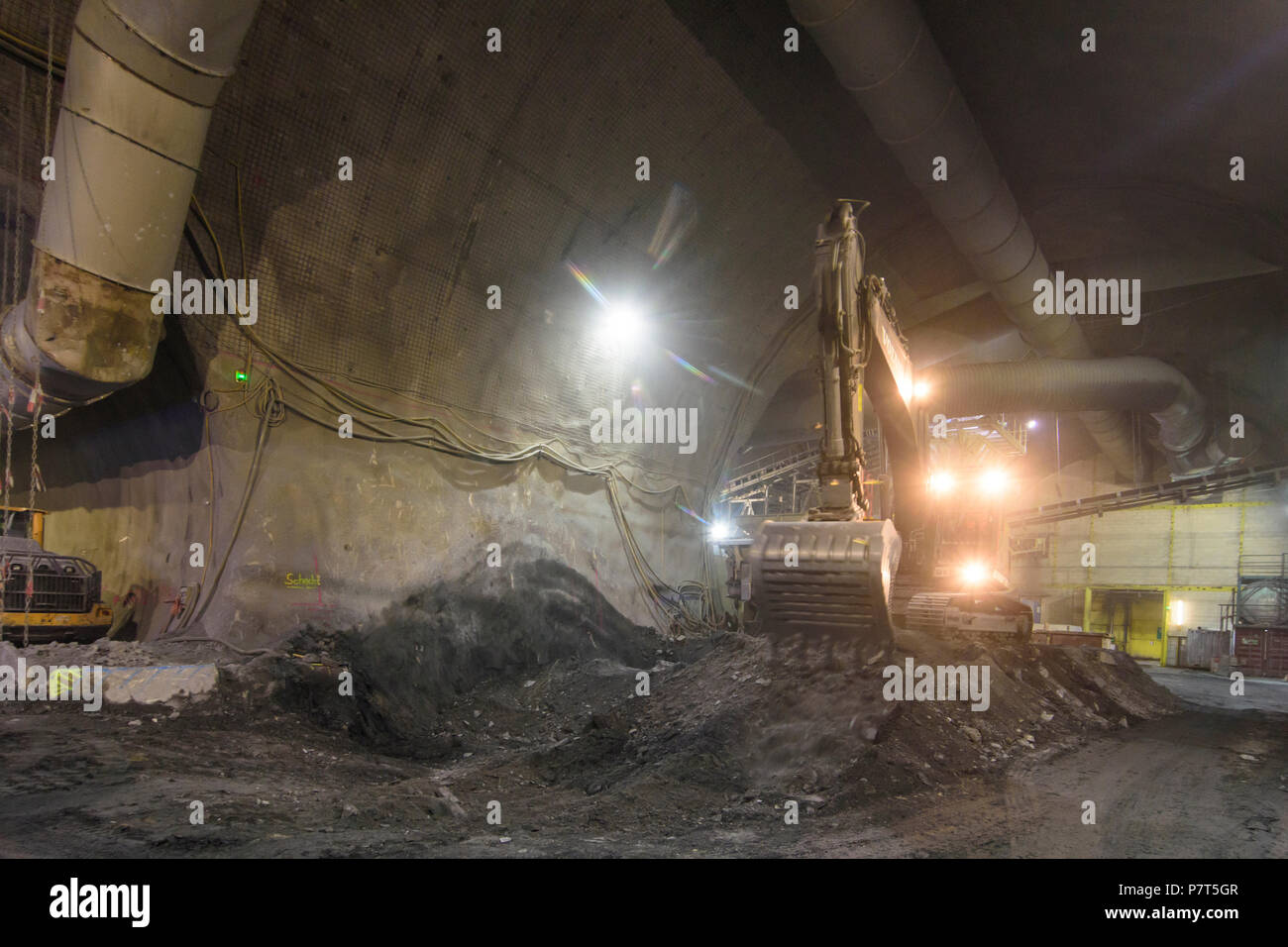 Spital am Semmering: cavern underground construction site at Semmering-Basistunnel (Semmering ...