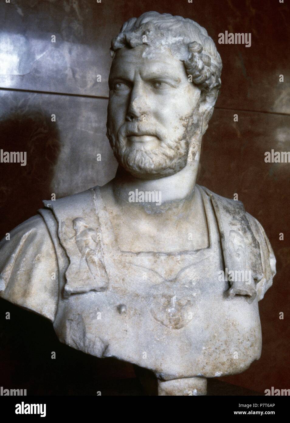 Hadrian (76-138 AD). Roman emperor. Nervan-Antonine dynasty. Marble ...