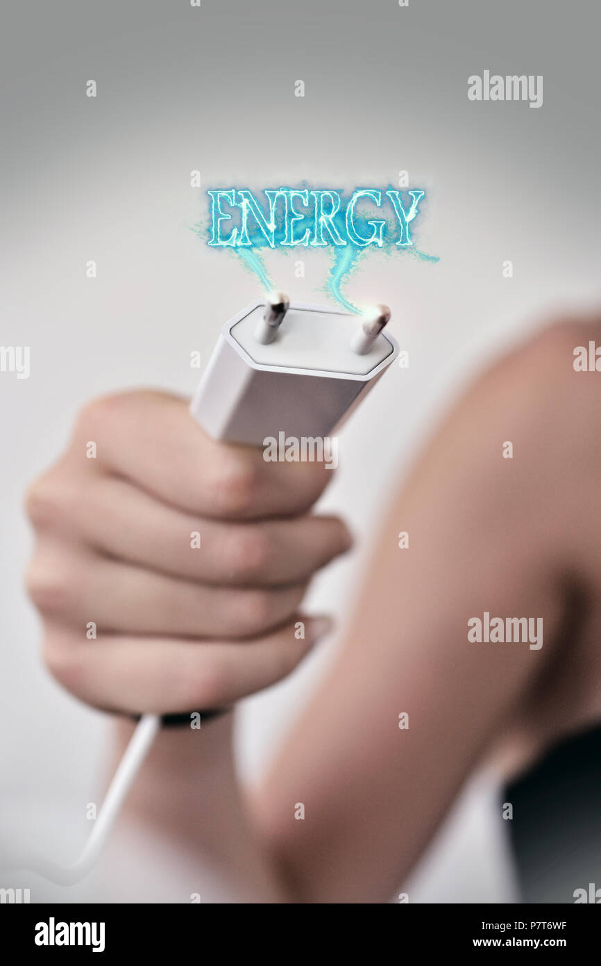 concept of energy in your hand Stock Photo - Alamy