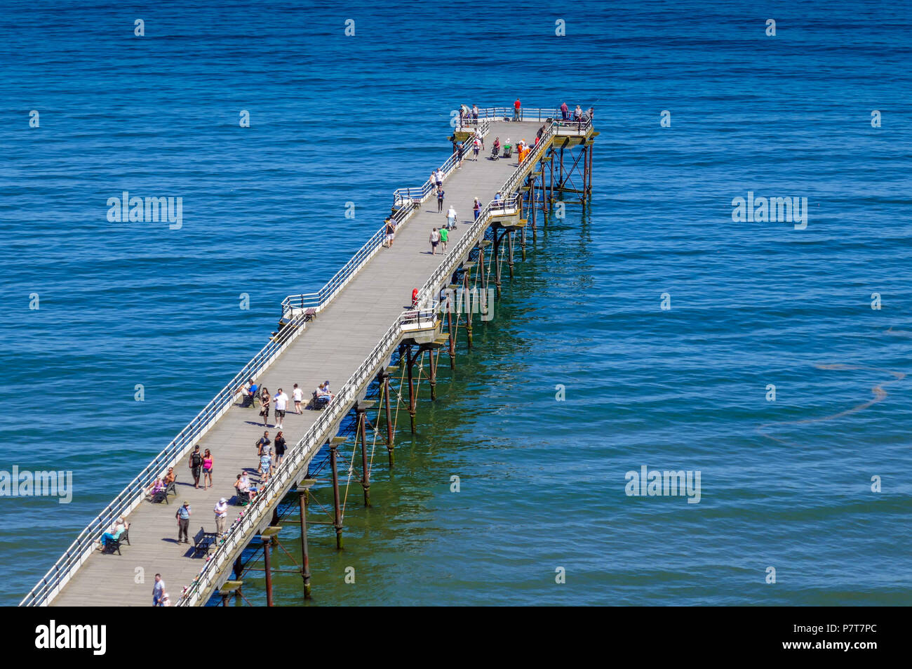 Saltburn by the Sea, with the pier, family holiday destination, North ...