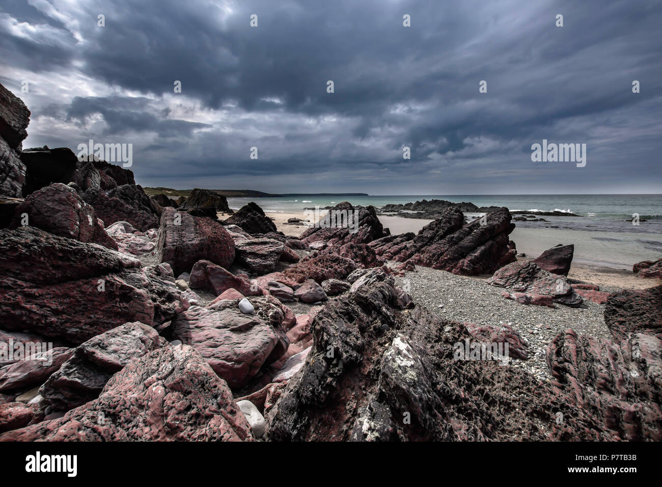 Beautiful scenery of dramatic Pembrokeshire coastline,South Wales, Uk ...