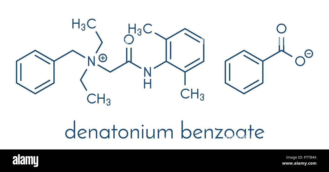 Denatonium benzoate bittering agent. Skeletal formula Stock Vector ...