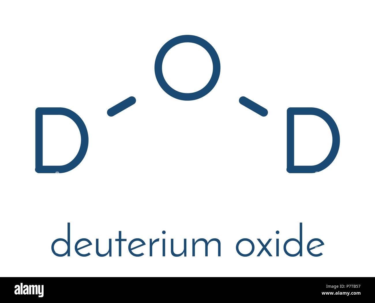 Deuterium oxide (heavy water) molecule. Skeletal formula Stock Vector ...