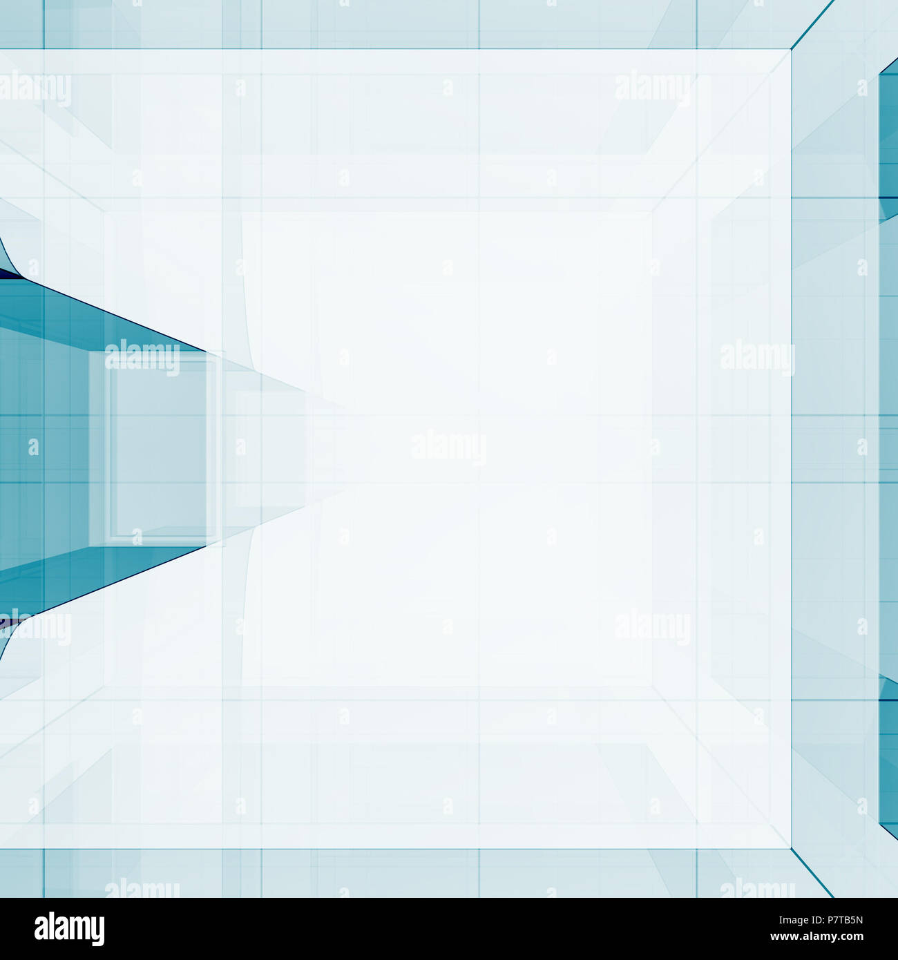 Blue abstract design 3D rendering Stock Photo - Alamy