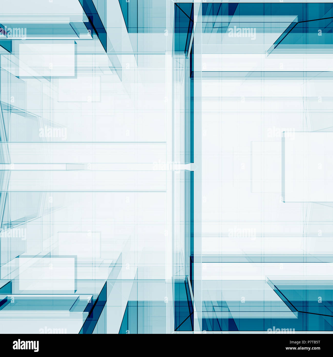 Blue abstract design 3D rendering Stock Photo - Alamy