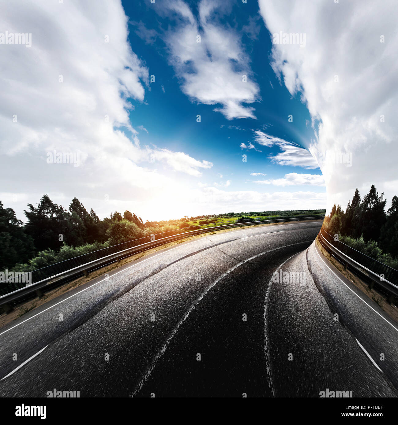 Landscape road tunnel Stock Photo - Alamy