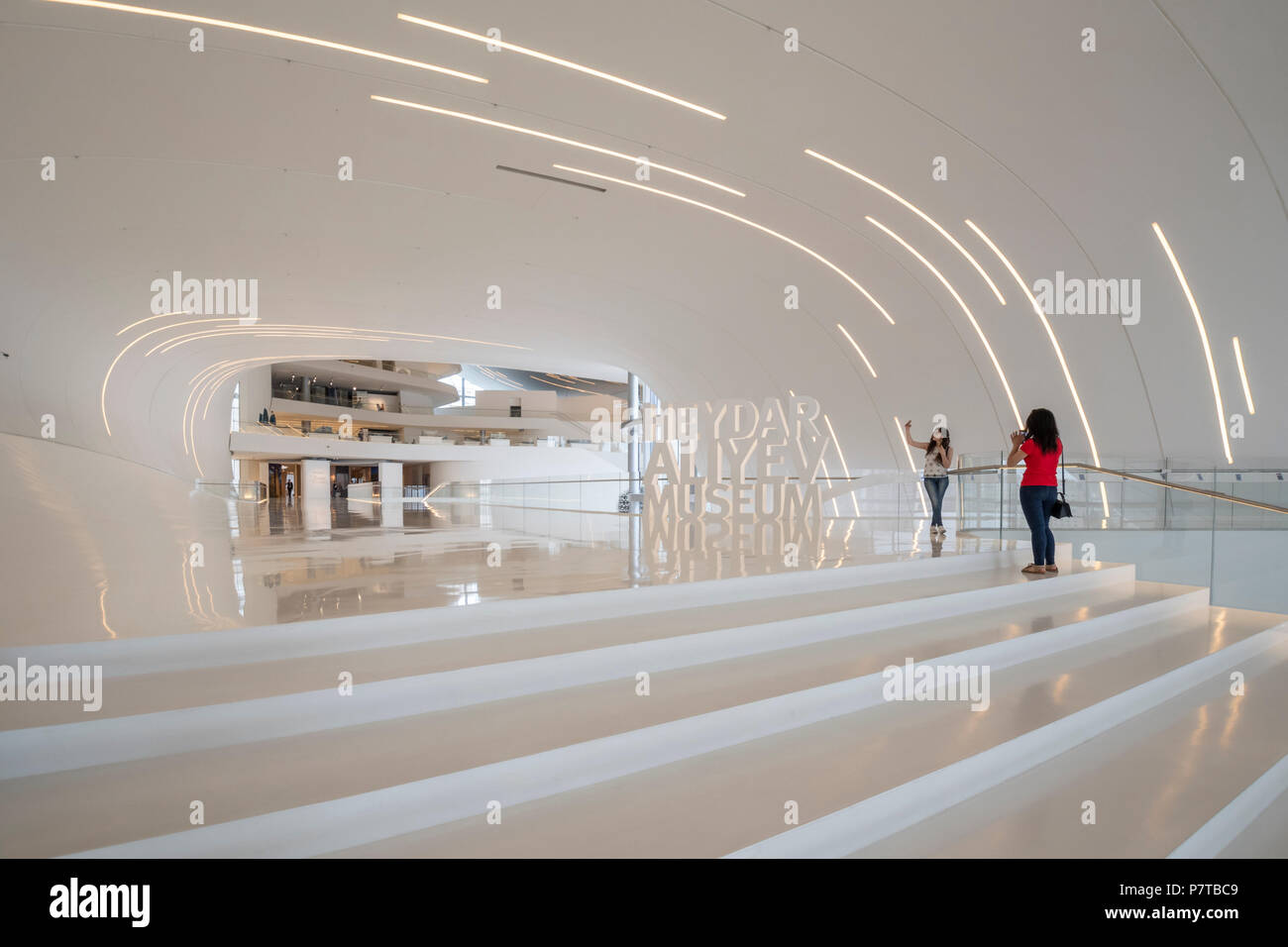 Interior view of The Heydar Aliyev Center,Baku,Azerbaijan Stock Photo ...