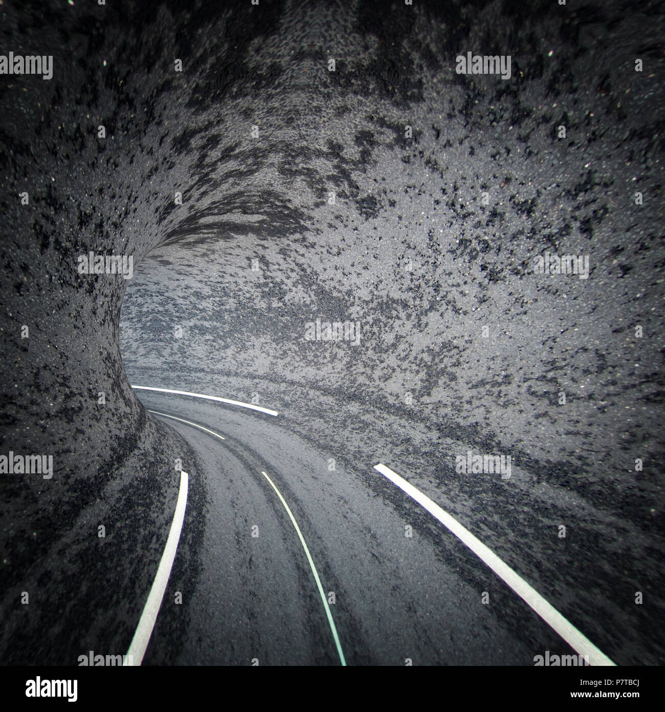 Abstract road tunnel Stock Photo - Alamy