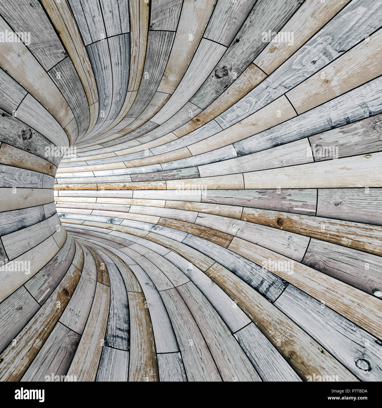 Wood textured tunnel Stock Photo - Alamy