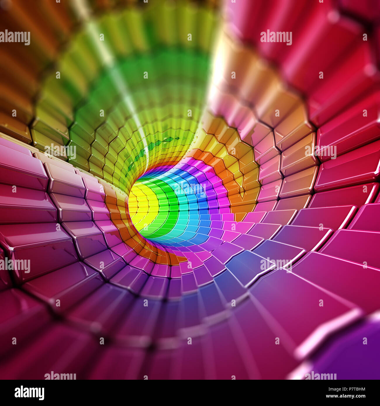 Abstract red tunnel hi-res stock photography and images - Alamy