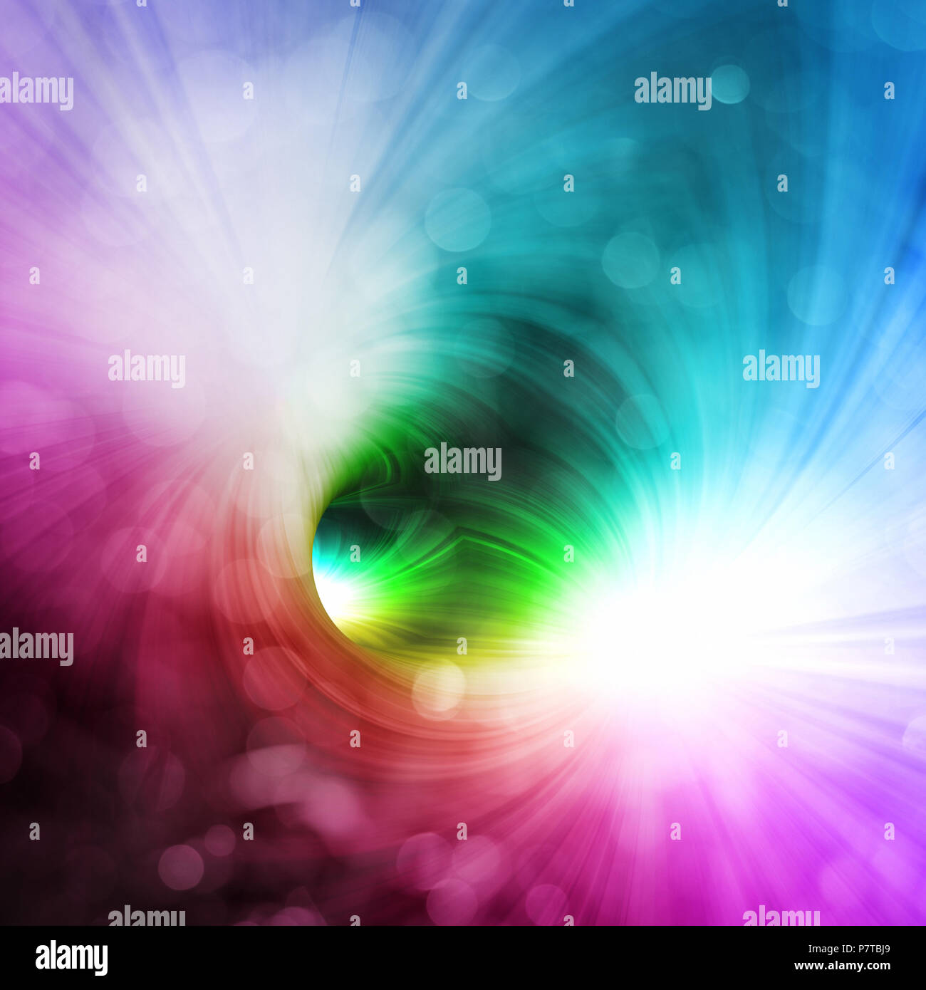 Effects rainbow digital form geometry Stock Photo - Alamy