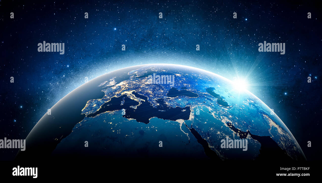 Nasa europe map continent hi-res stock photography and images - Alamy