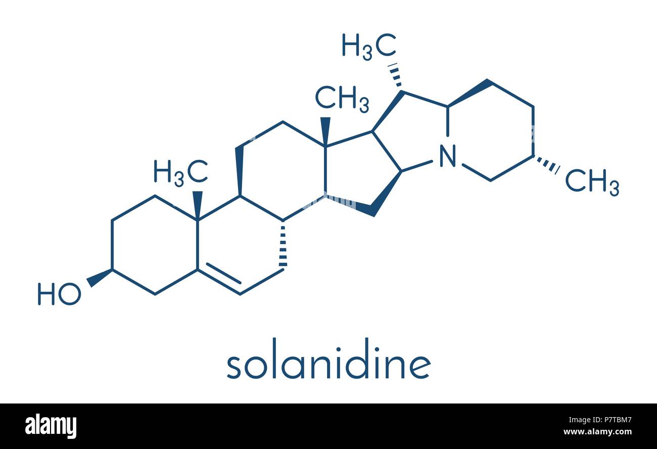 Solanidine potato toxin molecule. Skeletal formula Stock Vector Image ...