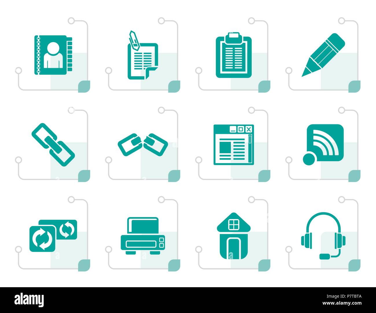Stylized internet and website icons - vector icon set Stock Vector ... Stylized internet and website icons - vector icon set Stock Vector ...