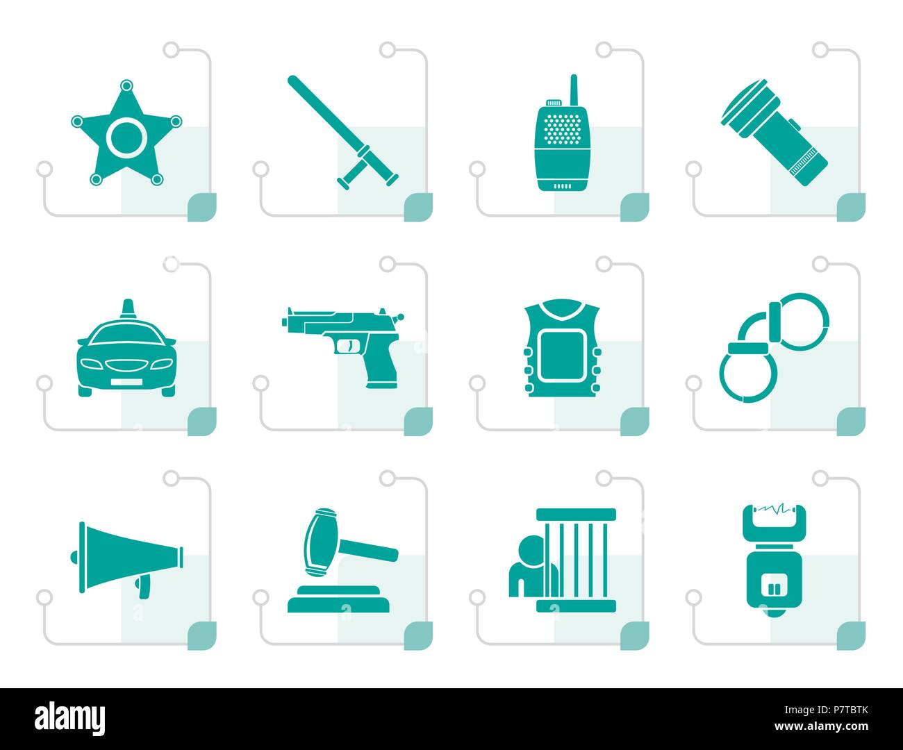 Crime icons hi-res stock photography and images - Alamy