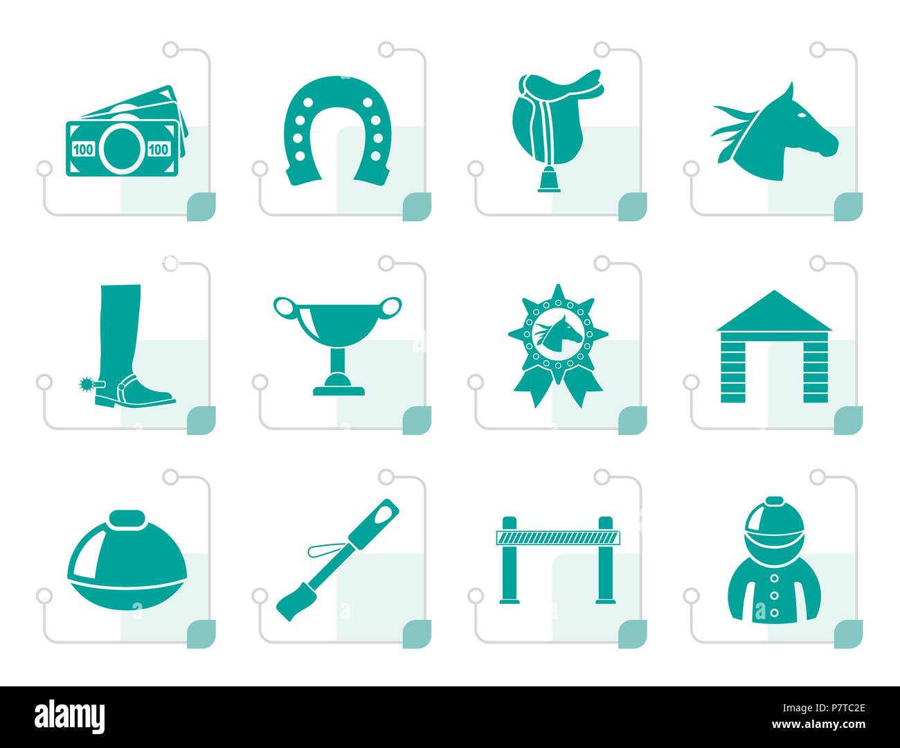 Horse obstacle racing Stock Vector Images - Alamy