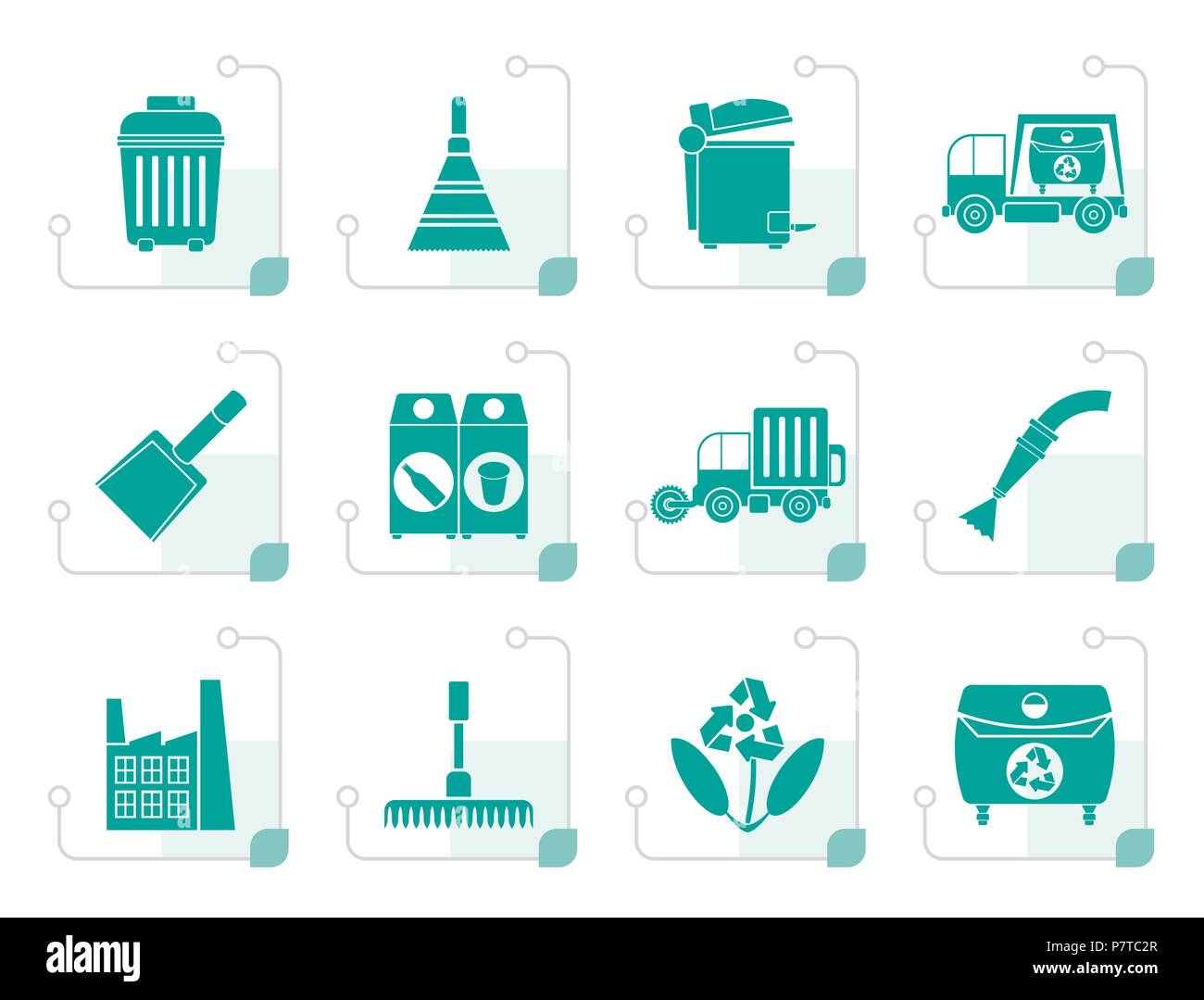 Stylized Cleaning Industry and environment Icons - vector icon set ...