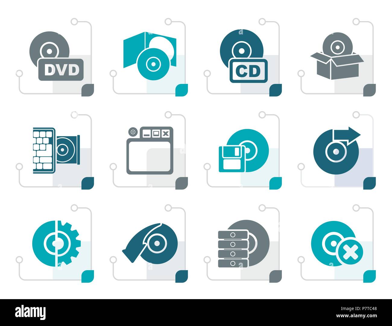 Silhouette desktop computer icons hi-res stock photography and images ...