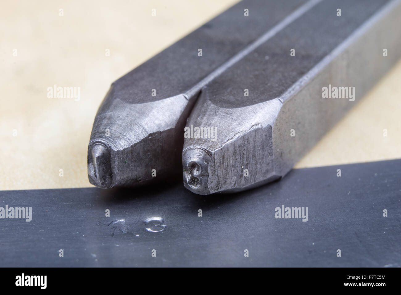 Metal stamps for stamping numbers and letters in metal. Embossed digits ...