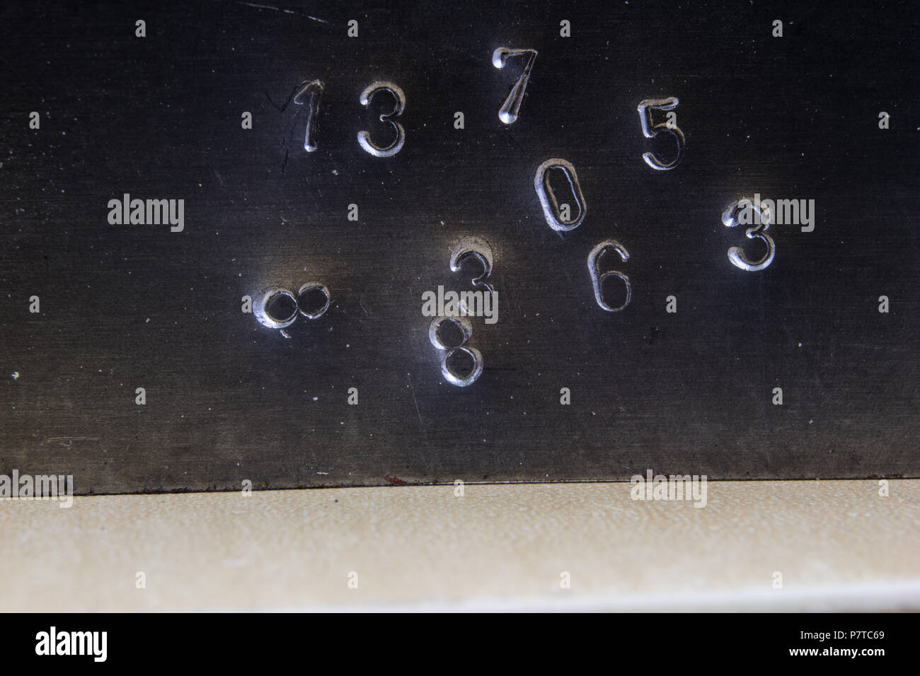 Metal stamps for stamping numbers and letters in metal. Embossed digits ...