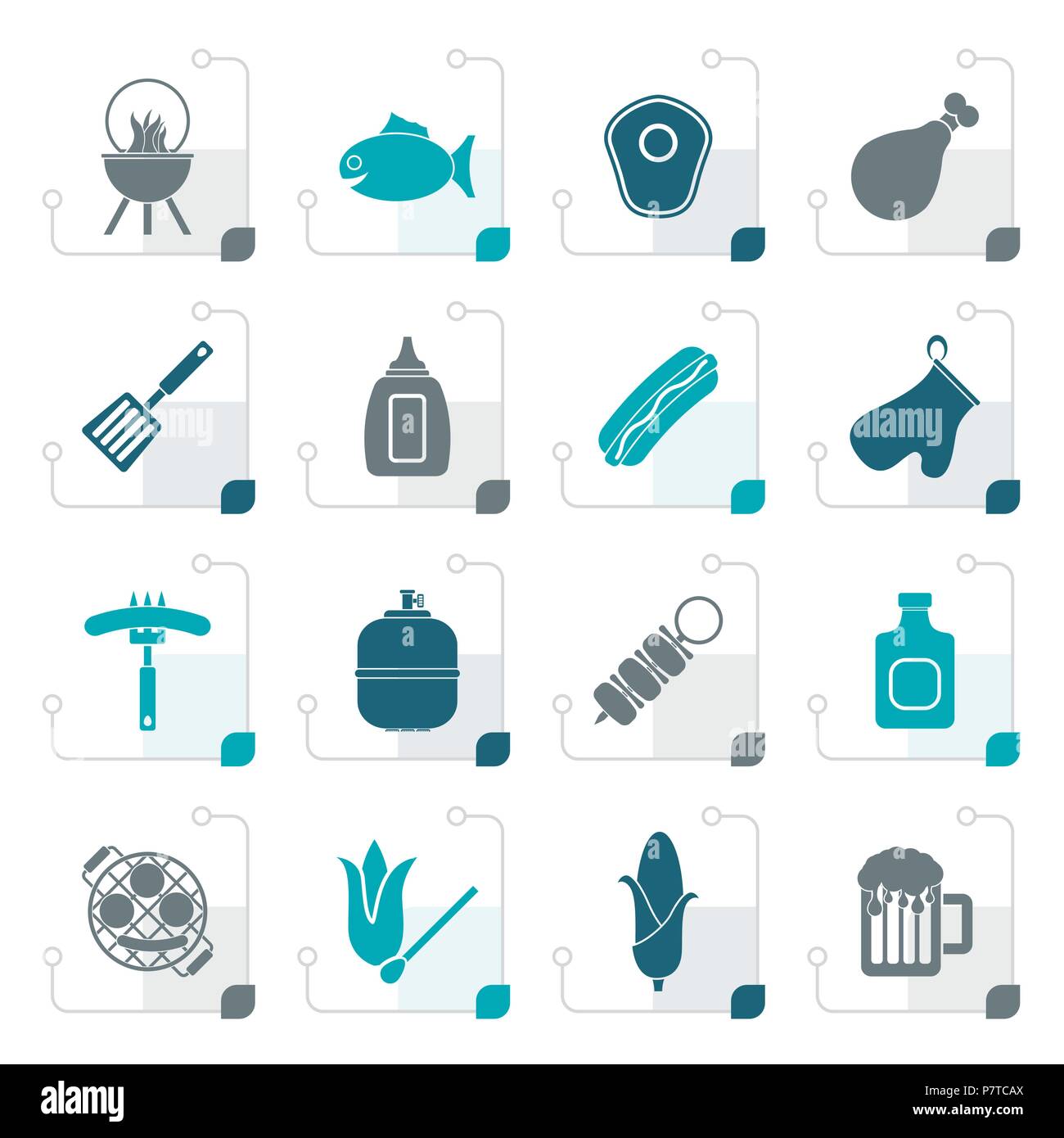 Barbecue glove Stock Vector Images - Alamy