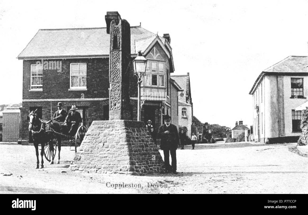 English: Copplestone Cross, Devon, circa 1900 . circa 1900 97 ...