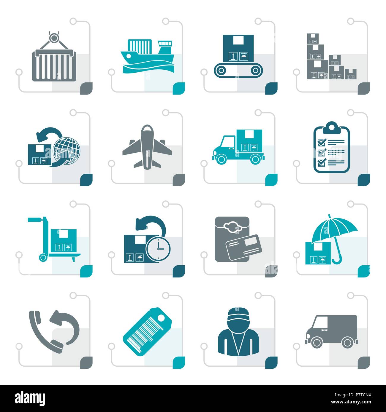 Stylized cargo ship hi-res stock photography and images - Alamy