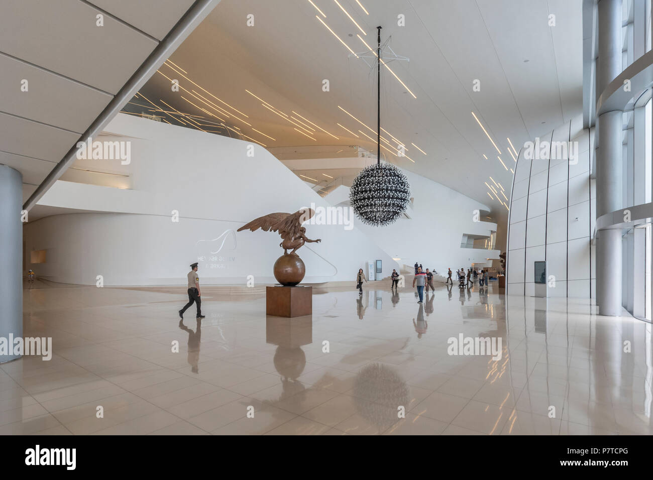 Interior view of The Heydar Aliyev Center,Baku,Azerbaijan Stock Photo ...