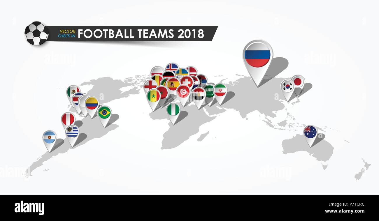 World cup russia map infographic hi-res stock photography and images ...