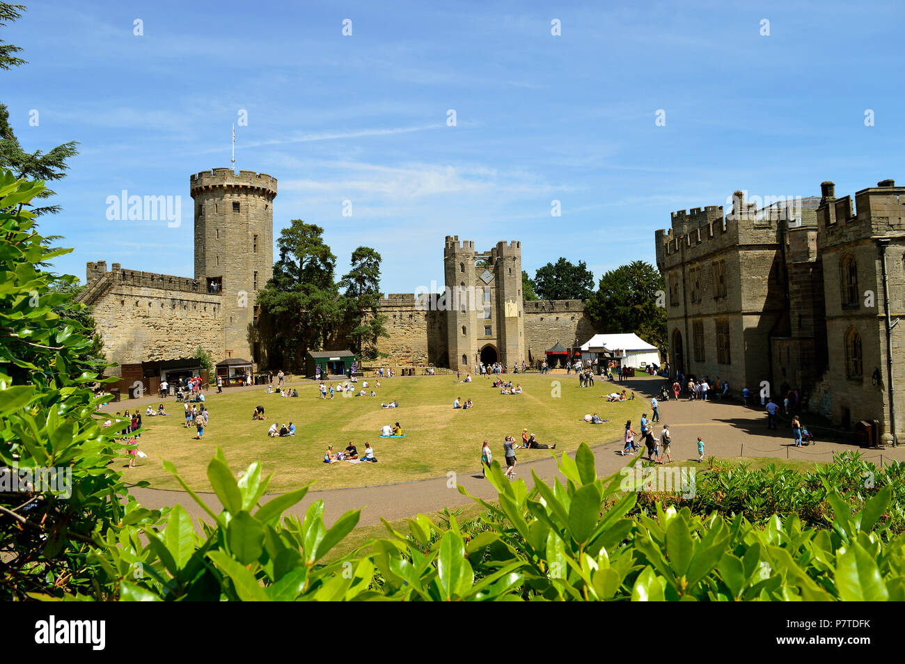 The historical medieval Warwick Castle in Warwickshire Stock Photo - Alamy