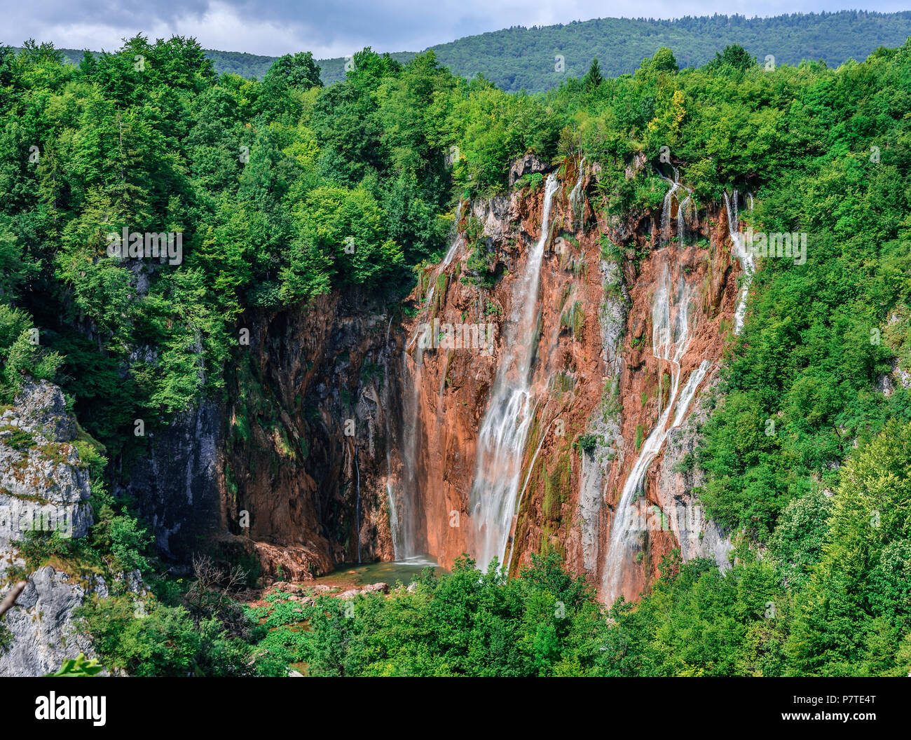 Waterfall. National Park Plitvice Lakes Stock Photo - Alamy
