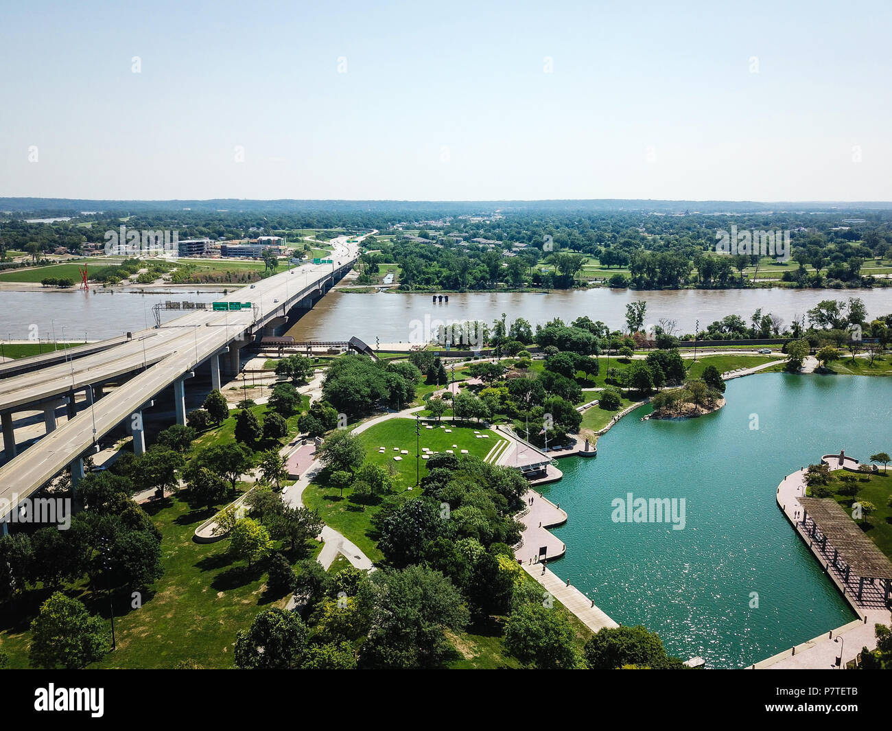 Downtown omaha aerial hi-res stock photography and images - Alamy