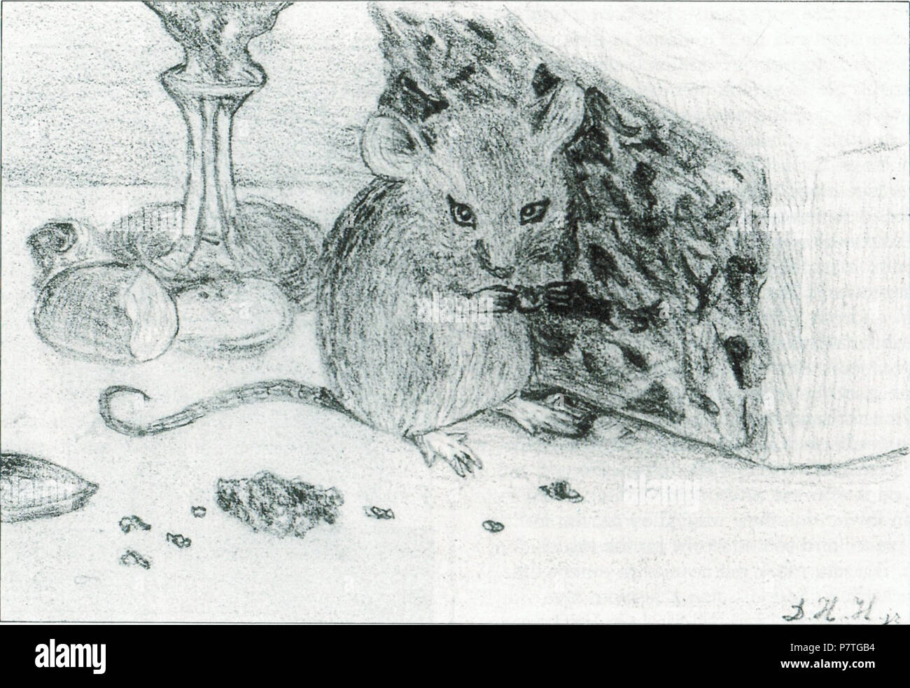 English: The Last Guest at the Wedding, drawing by D. Howard Hitchcock ...