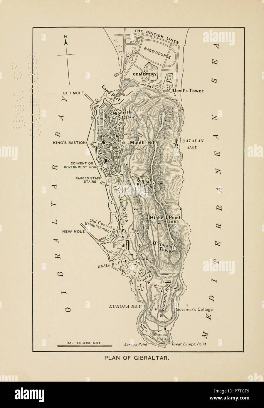 Gibraltar map hi-res stock photography and images - Alamy