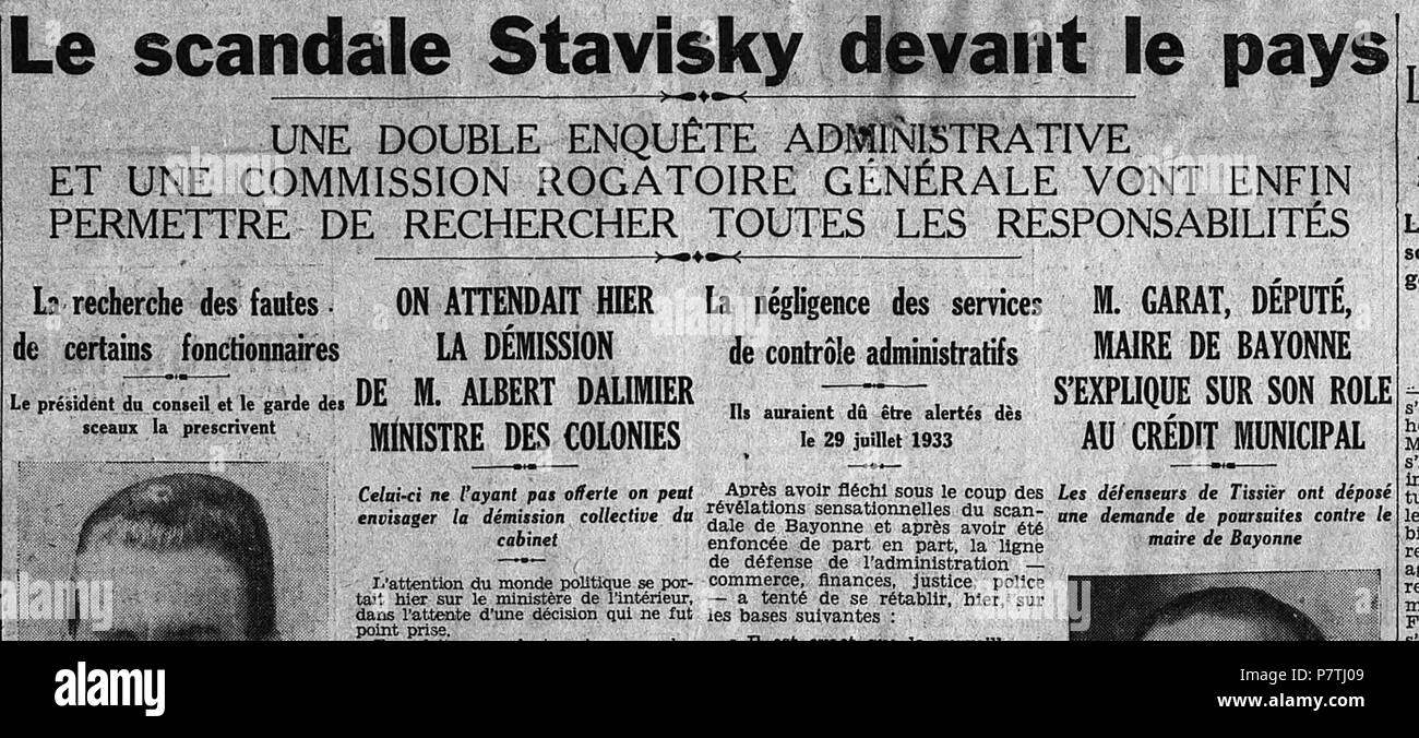 Affaire stavisky Black and White Stock Photos & Images - Alamy