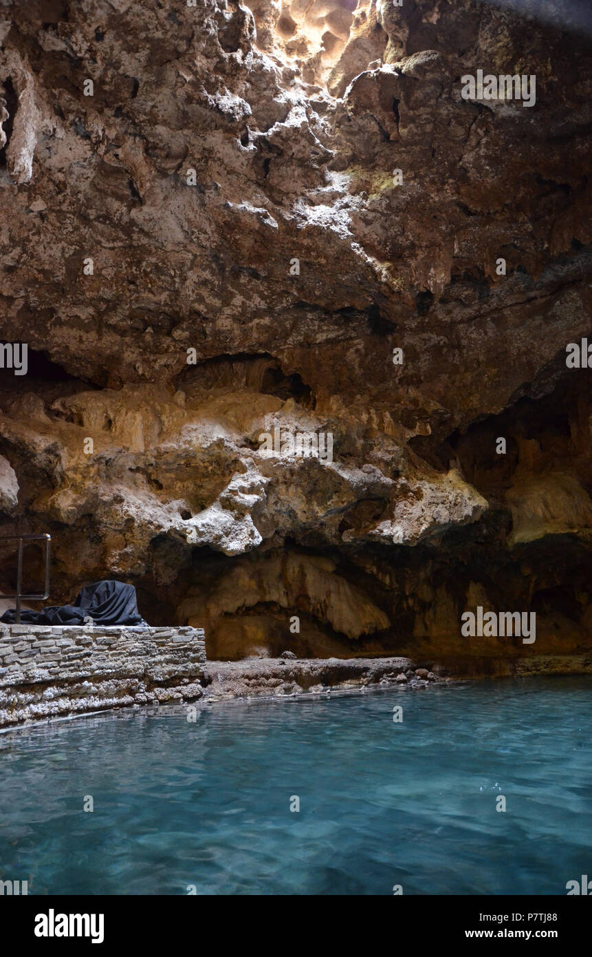 BANFF, AB / CANADA - JULY 27, 2017: Cave and Basin, whose grotto is ...