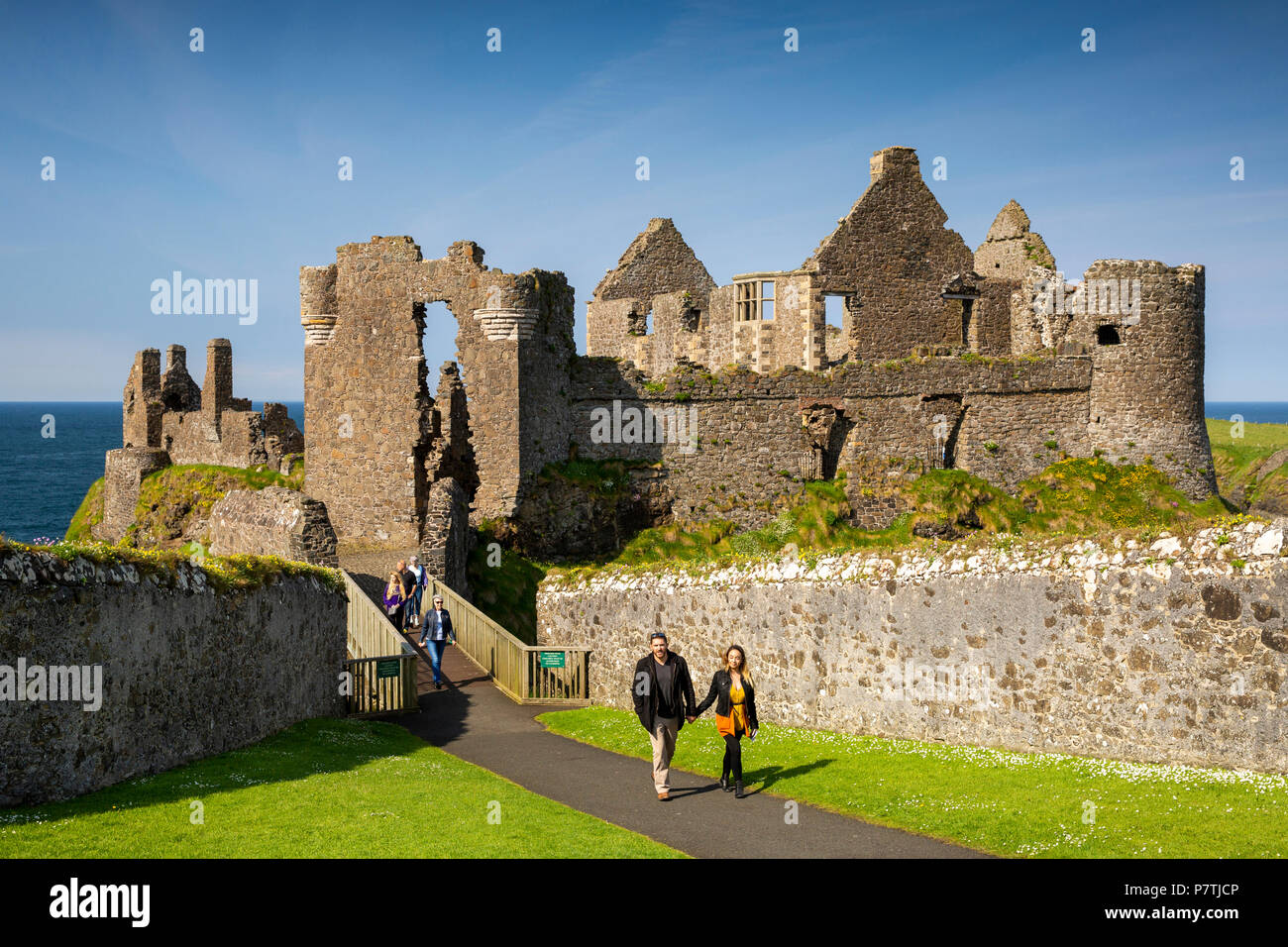 Dunluce castle antrim coast co hi-res stock photography and images - Alamy