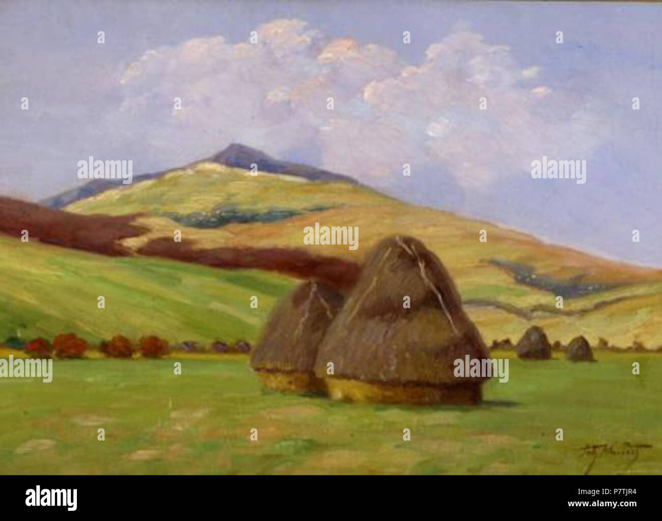 Român: Arthur Mendel - Peisaj muntos cu cpie de fân . 3 July 2015 27 ...