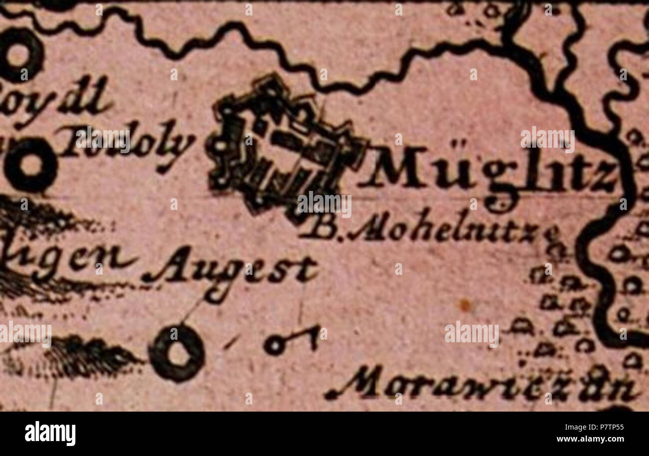 276 Mohelnice historická mapa Mueller Stock Photo - Alamy