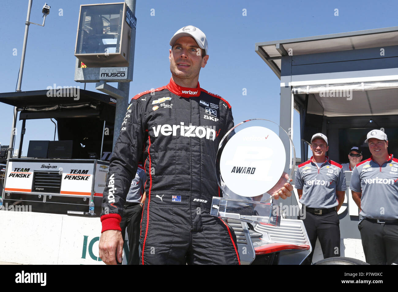 Newton, Iowa, USA. 7th July, 2018. JOSEF NEWGARDEN (1) of the United ...
