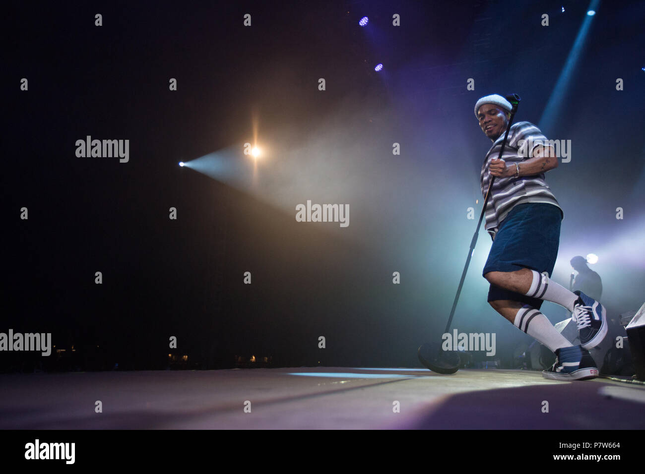 Denmark, Roskilde - July 8, 2018. The American rapper, singer and ...