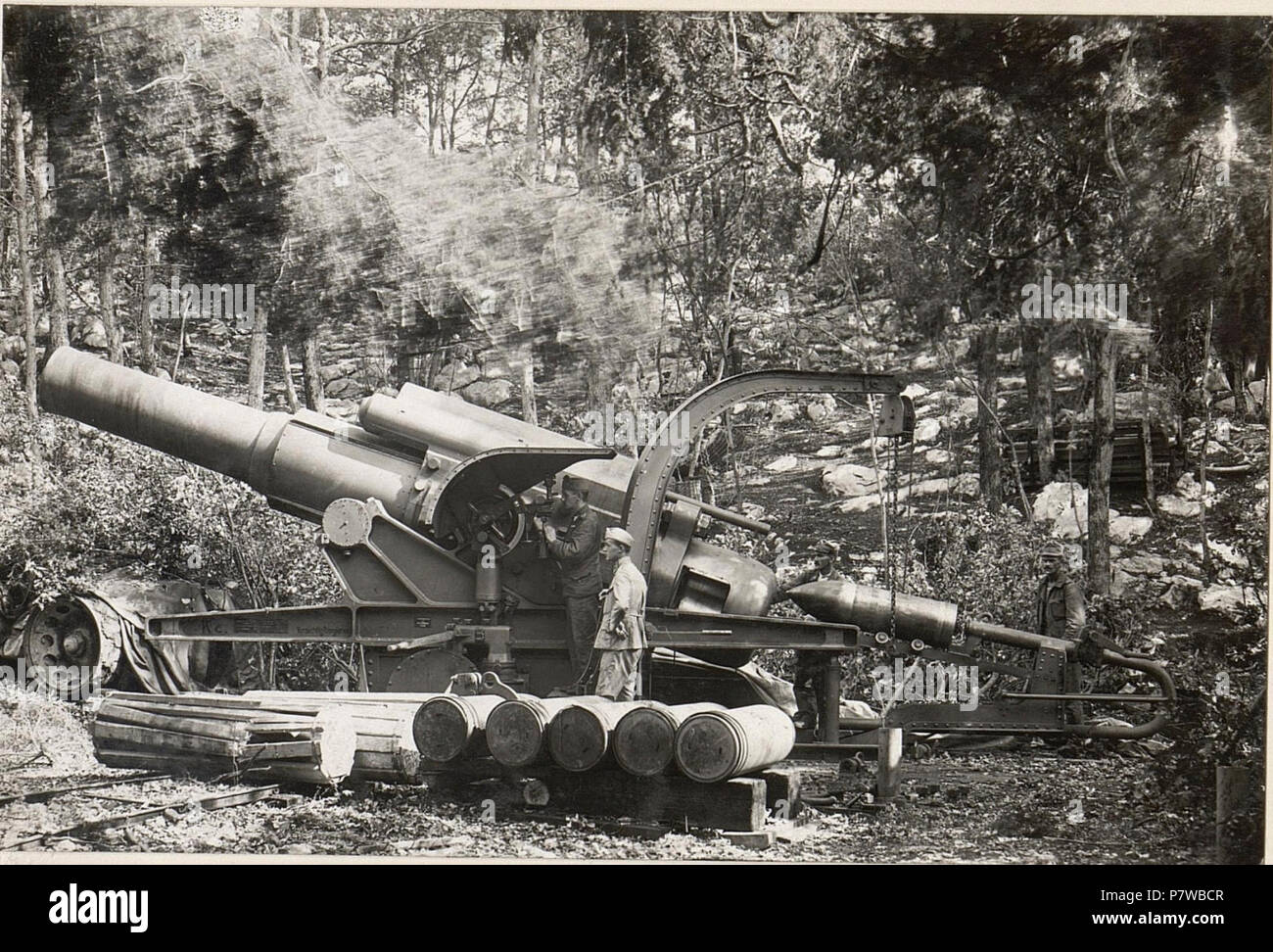 38 cm howitzer at Maohinje.27.8.17. 38 cm Haubitze bei Maohinje.27.8.17 ...