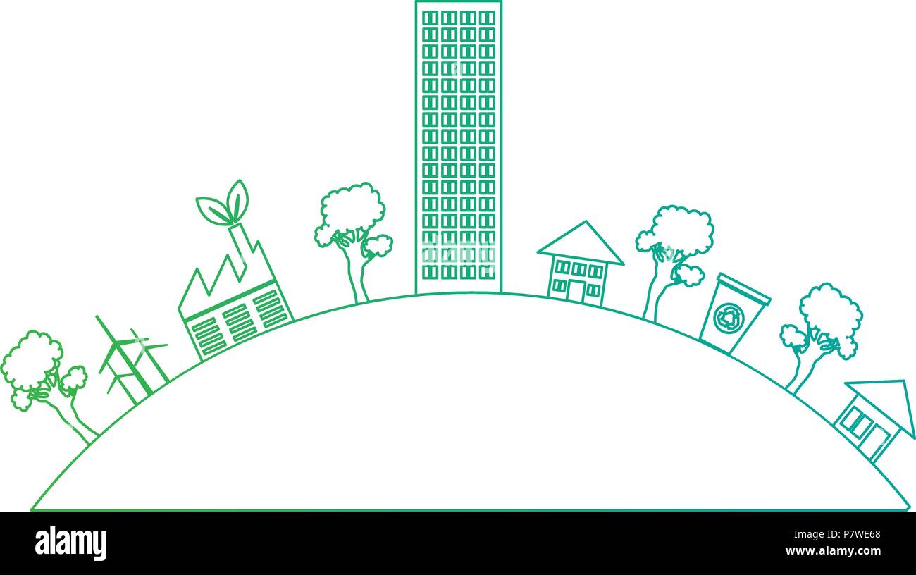 green city buildings icon Stock Vector Image & Art - Alamy