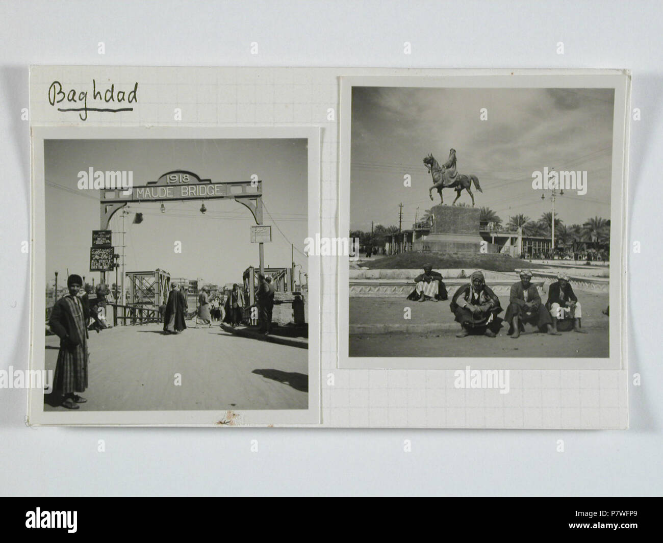 Irak, Baghdad (Bagdad): Strassenszene; Karteikarte: Maude Bridge ...