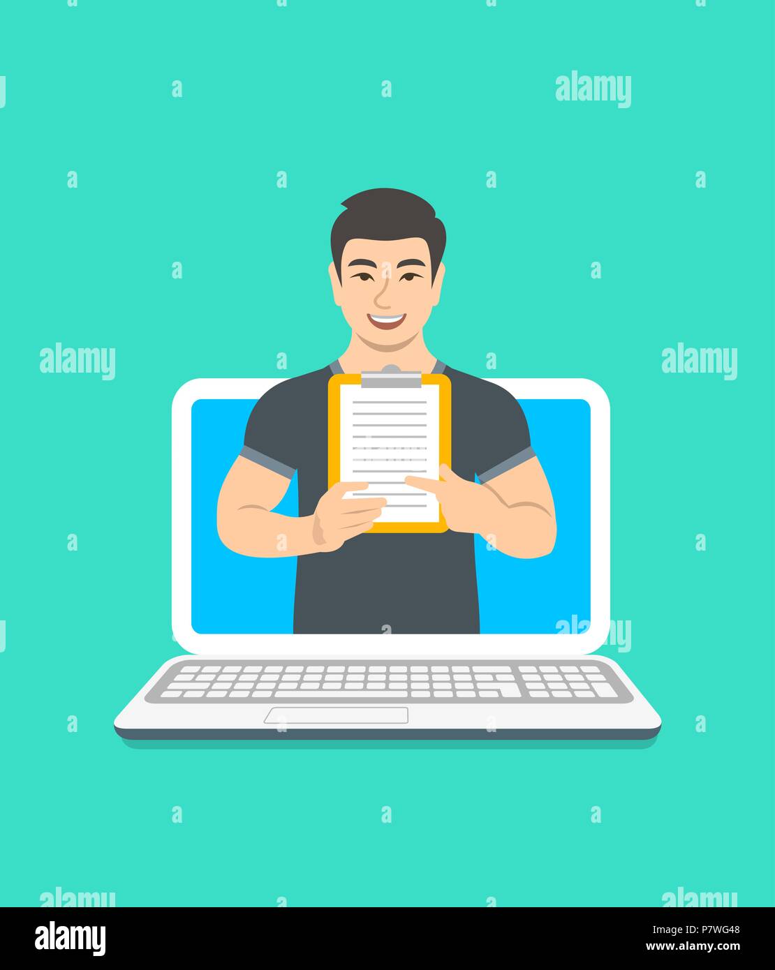 Young asian male online Stock Vector Images - Alamy