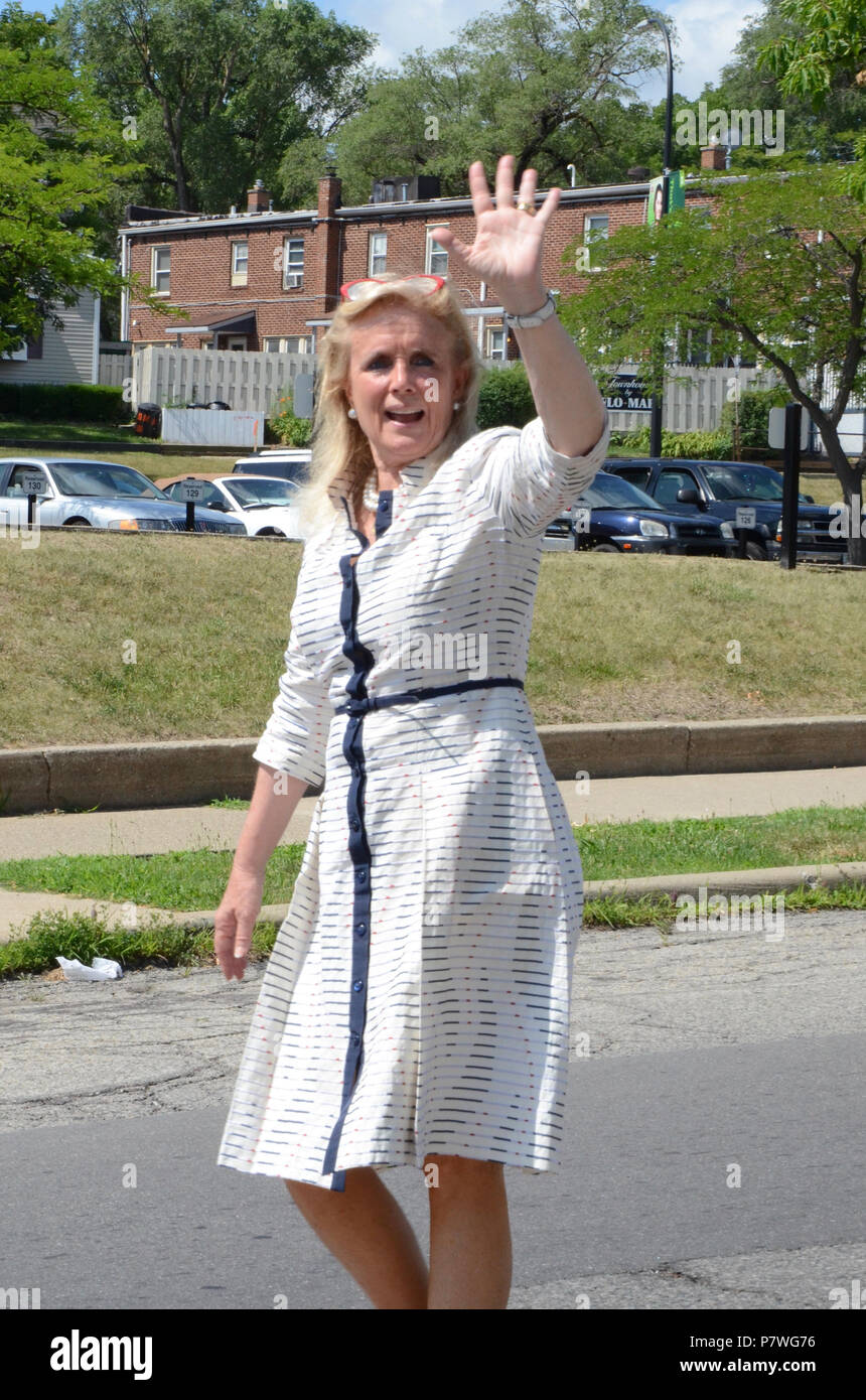 YPSILANTI, MI / USA - JULY 4, 2018: Debbie Dingell, democratic ...