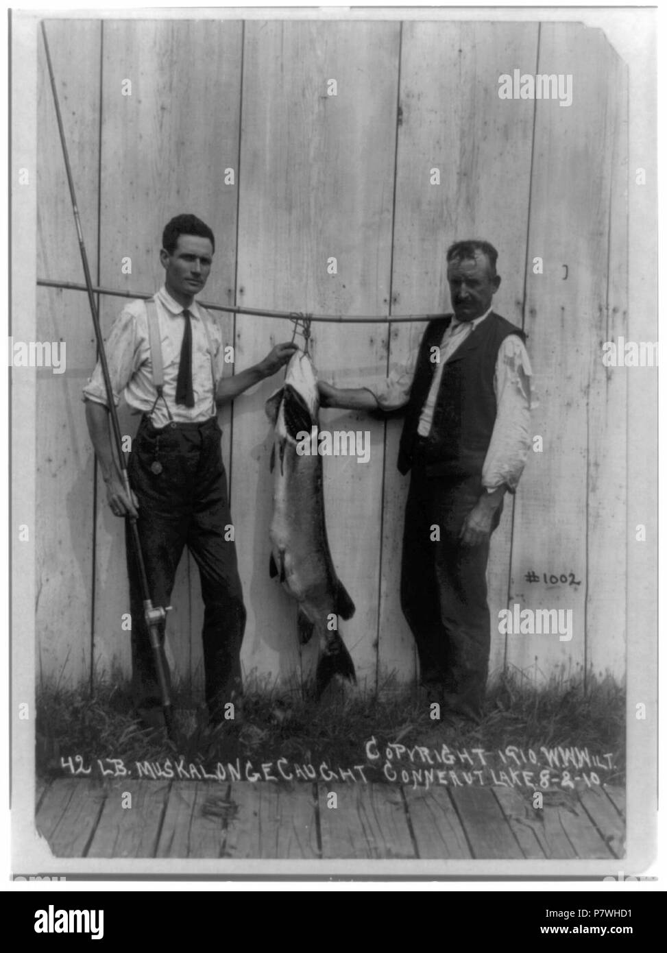 42 lb. muskalonge caught in Conneaut Lake 8-2-10 Stock Photo - Alamy