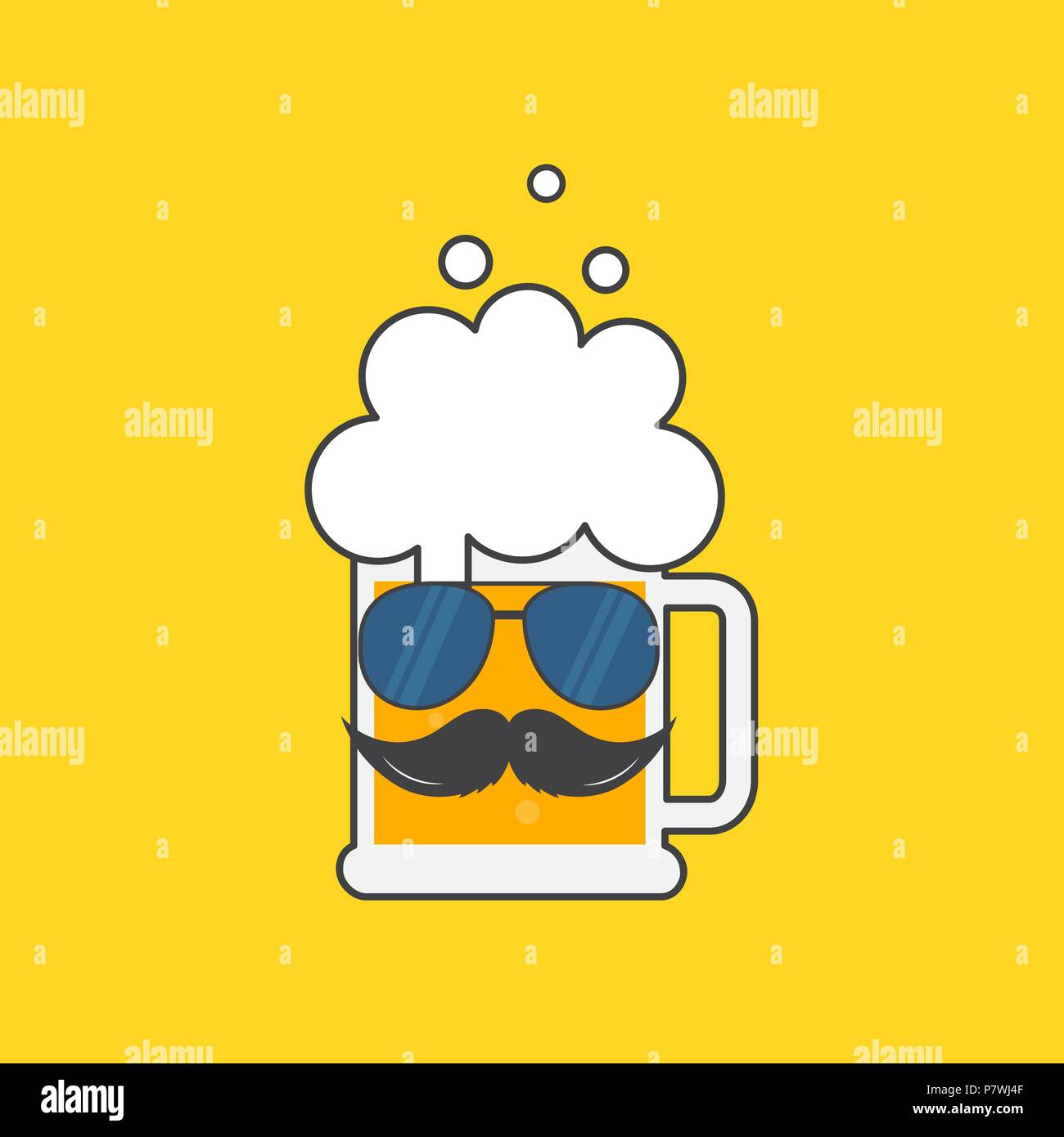 Mustache logo hi-res stock photography and images - Alamy