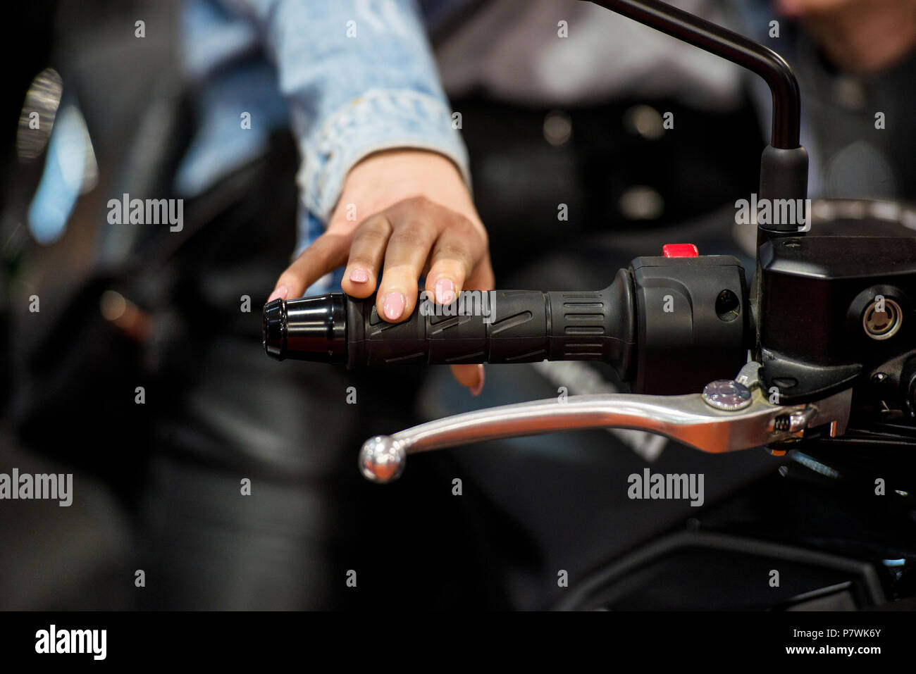 Throttle woman hi-res stock photography and images - Alamy