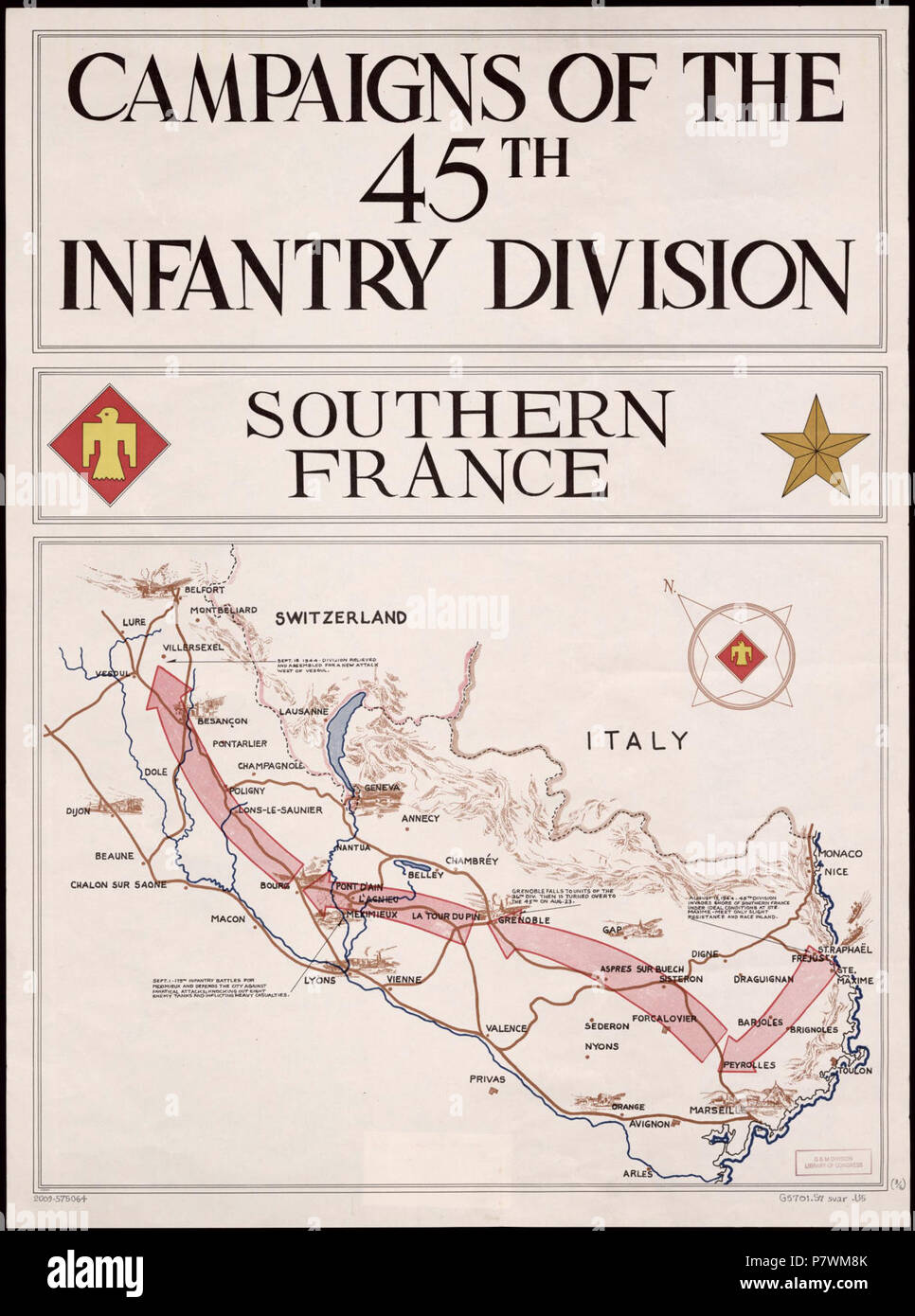 45th Infantry Division Southern France campaign Stock Photo - Alamy